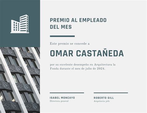 Plantillas De Certificados De Empleado Del Mes Gratis Canva