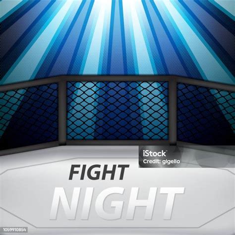 Mma 팔각형 케이지 싸우기에 대한 스톡 벡터 아트 및 기타 이미지 싸우기 우리 일러스트레이션 Istock