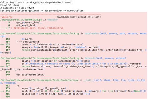 typeerror unhashable type list when making dataloader fastai fast ai course forums