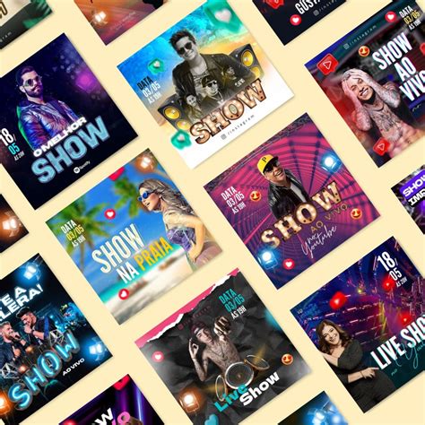 Pack 113 Artes Canva Para Shows E Eventos 100 Editáveis Elo7