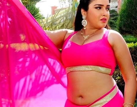Amrapali Dubey Flaunts Her Perfect Curves In Sheer Pink Saree