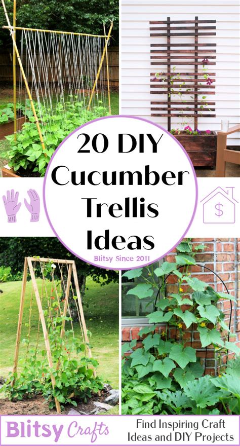 Homemade DIY Cucumber Trellis Ideas Blitsy
