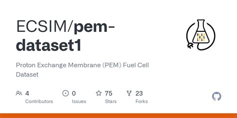 GitHub ECSIM Pem Dataset Proton Exchange Membrane PEM Fuel Cell Dataset