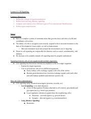 Lecture 8 Cell Signaling Pdf Lecture 8 Cell Signaling Learning Objectives 1 Define The