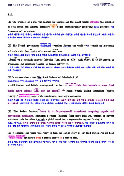 2023년 수능특강 영어독해연습 분석노트 및 한줄해석 테스트편 제외 네이버 포스트