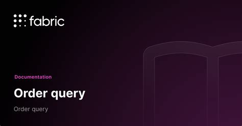 order query fabric
