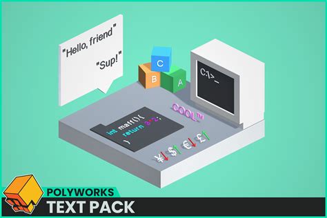 Low Poly Text Pack Polyworks 3d Props Unity Asset Store