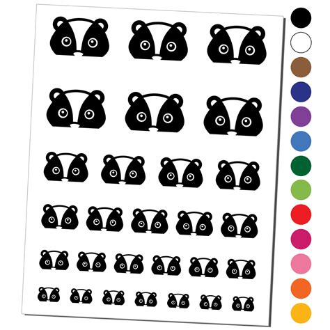 Peeking Skunk Water Resistant Temporary Tattoo Set Fake Body Art