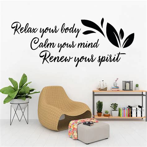 Wall Décor Spa Decal Wall Decal Window Sticker Beauty Salon Massage