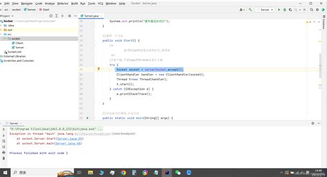 Exception In Thread “main“ Javalangnullpointerexception At Socket