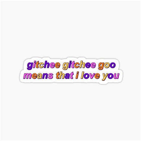 Gitchee Gitchee Goo 1 Sticker For Sale By Wavygrayvy Redbubble