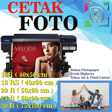 Jual Cetak Foto Kualitas Hd 16r 20r 24r 30r Shopee Indonesia