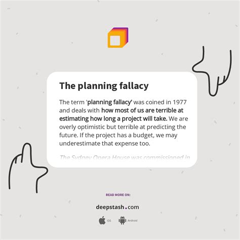 The Planning Fallacy Deepstash