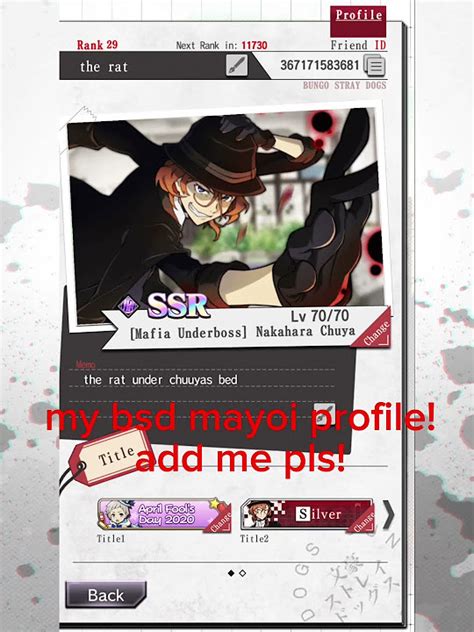 Bsd Mayoi Profile Shorts Bsd Youtube