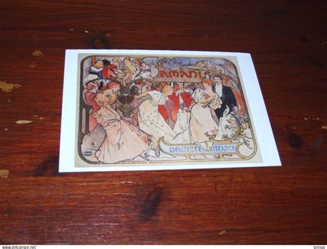 Mucha Alphonse 77400 Ca 12 X 16 Cm Alphonse Mucha Lovers 1895
