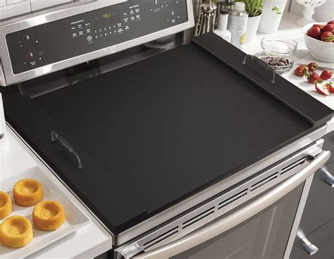 Black Stove Cover For Gas Stovetop 295l X 2125w Electric Cooktop