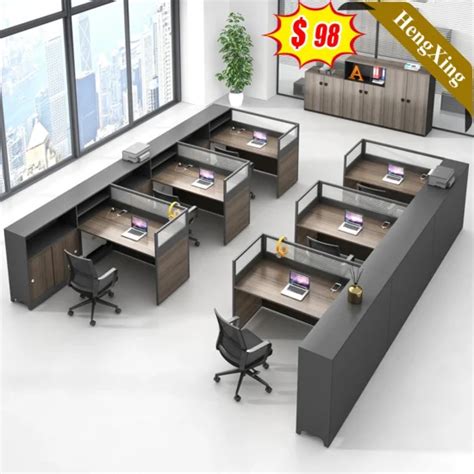 Modern Office Table Tops Office Wood Furniture 36 Person Workstations