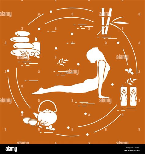 Woman Yoga Pose Bamboo And Various Tools For Self Care Massage And