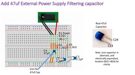How To Connect A Capacitor To A Breadboard