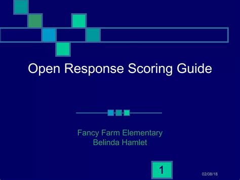 Open Response Scoring Guide Ppt