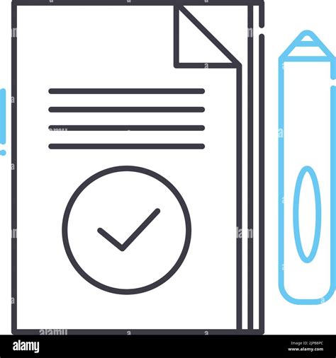 Test Line Icon Outline Symbol Vector Illustration Concept Sign Stock