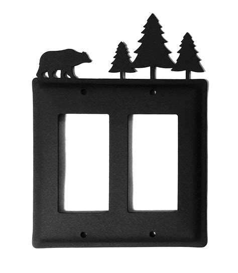 Pine Trees Double Rocker Gfci Metal Switch Plate Cover Wall Plate