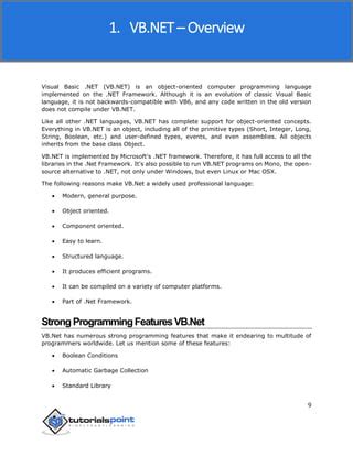 Vb Net Tutorial Pdf