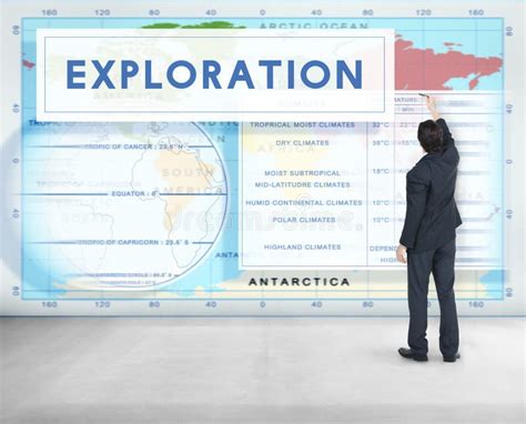 Continents Coordinates Exploration Geological Cartography Concept Stock