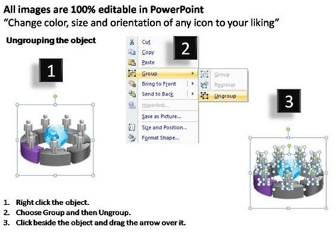 PowerPoint Themes Circular Chart With Globe Ppt Process