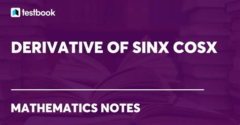 Derivative Of Sinx Cosx By First Principle Product Rule