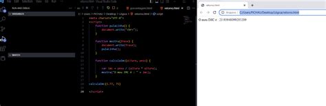 Projeto 08 Olha O Cálculo Do Imc Novamente Javascript E Html