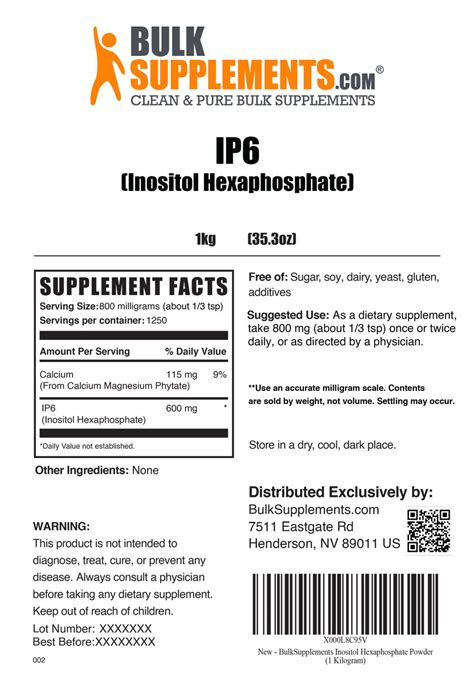 Ip6 Inositol Hexasphosphate Powder Ip6 Supplements