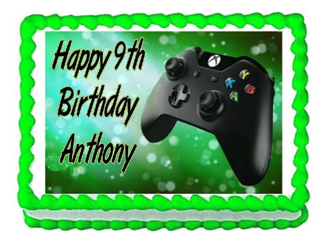 Xbox Gaming Remote Controller Party Edible Cake Topper Frosting Sheet