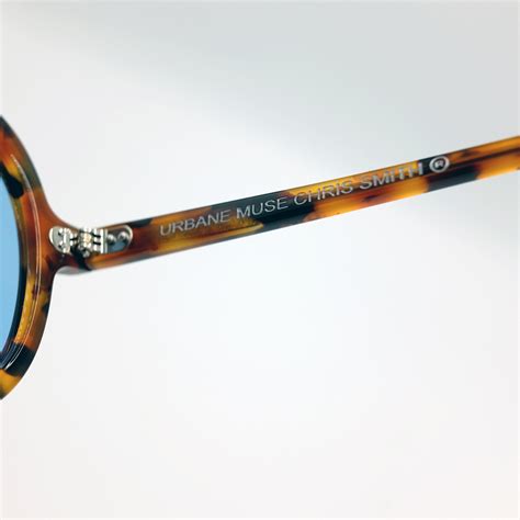 Tortoiseshell Aviator Sunglasses Blue Lens Urbane Muse Chris Smith®