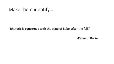 Kenneth Burke Identification Theory