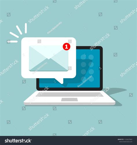 Unread Email Notification New Message On Stock Vector Royalty Free