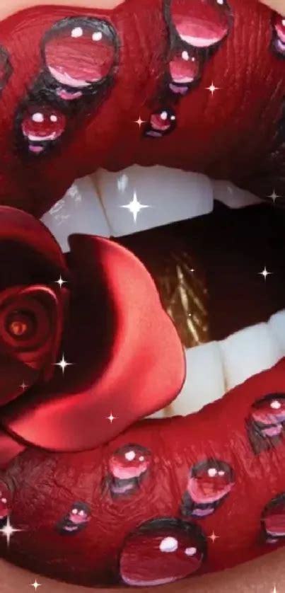 Rose Red Lips Wallpaper Free Download