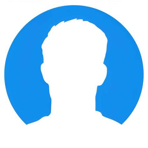 Premium Vector Blue Circle With White User Vector