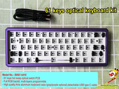 60 Optical Keyboard Kit Custom Hot Swap Optical Switch Mechanical Keyboard Kit
