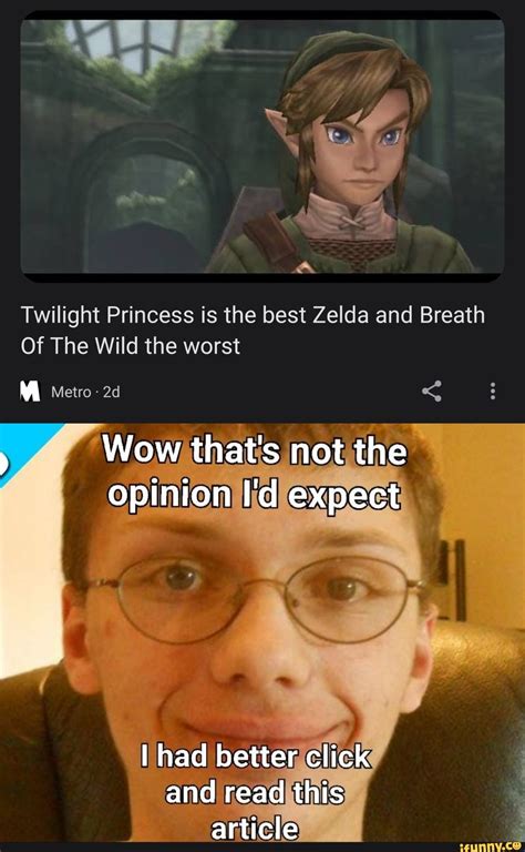 Twilight Princess Is The Best Zelda And Breath Of The Wild The Worst