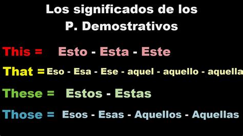 Cuales Son Los Pronombres Demostrativos En Ingles Uno
