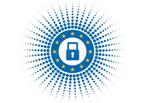 General Data Protection Regulation Gdpr Hi Tech Background Stock