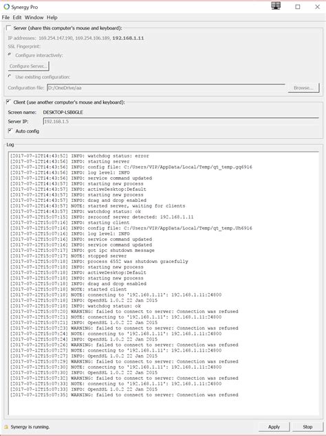 WARNING Failed To Connect To Server Connection Was Refused General