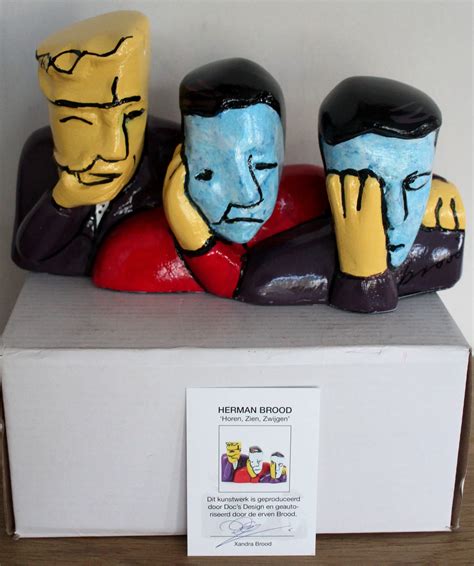Herman Brood Beeld Horen Zien Zwijgen Certificaat Verkocht