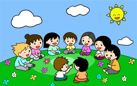 小さな子供たちが遊んでいるイラスト フリー素材のいらすとむら