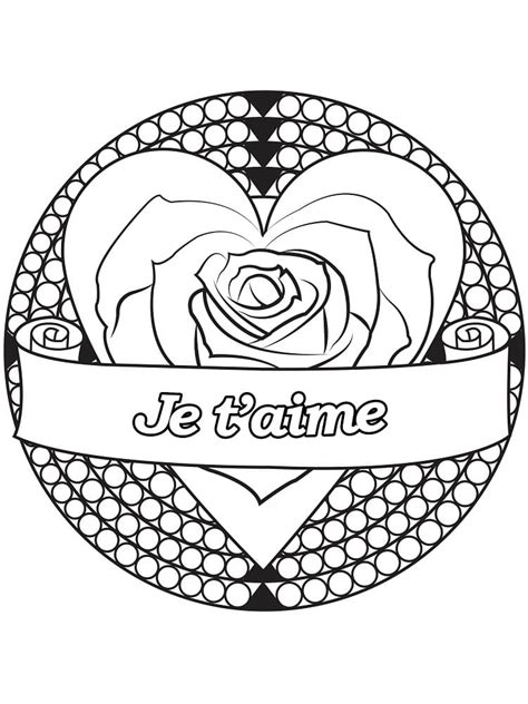 Coloriage Dessin De Je Taime Gratuit Télécharger Et Imprimer Gratuit