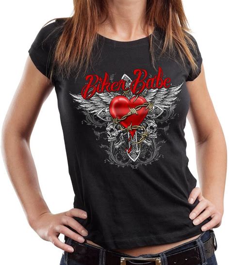 Gasoline Bandit® T Shirt Damen Lady Biker Shirt Biker Babe