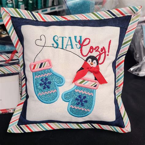 Kimberbell Demo December 2022 Stay Cozy Bench Buddy Pillow