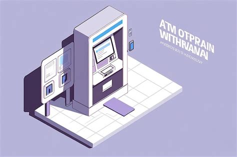 Mobile Atm Withdrawal Isometric Landing Page Premium Ai Generated Image