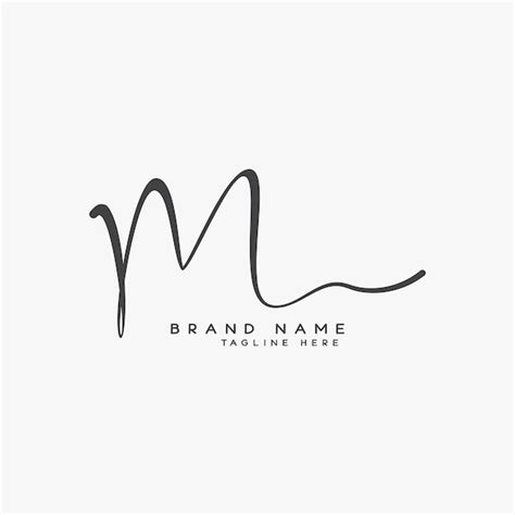 Premium Vector Initial Handwritten M Signature Logo